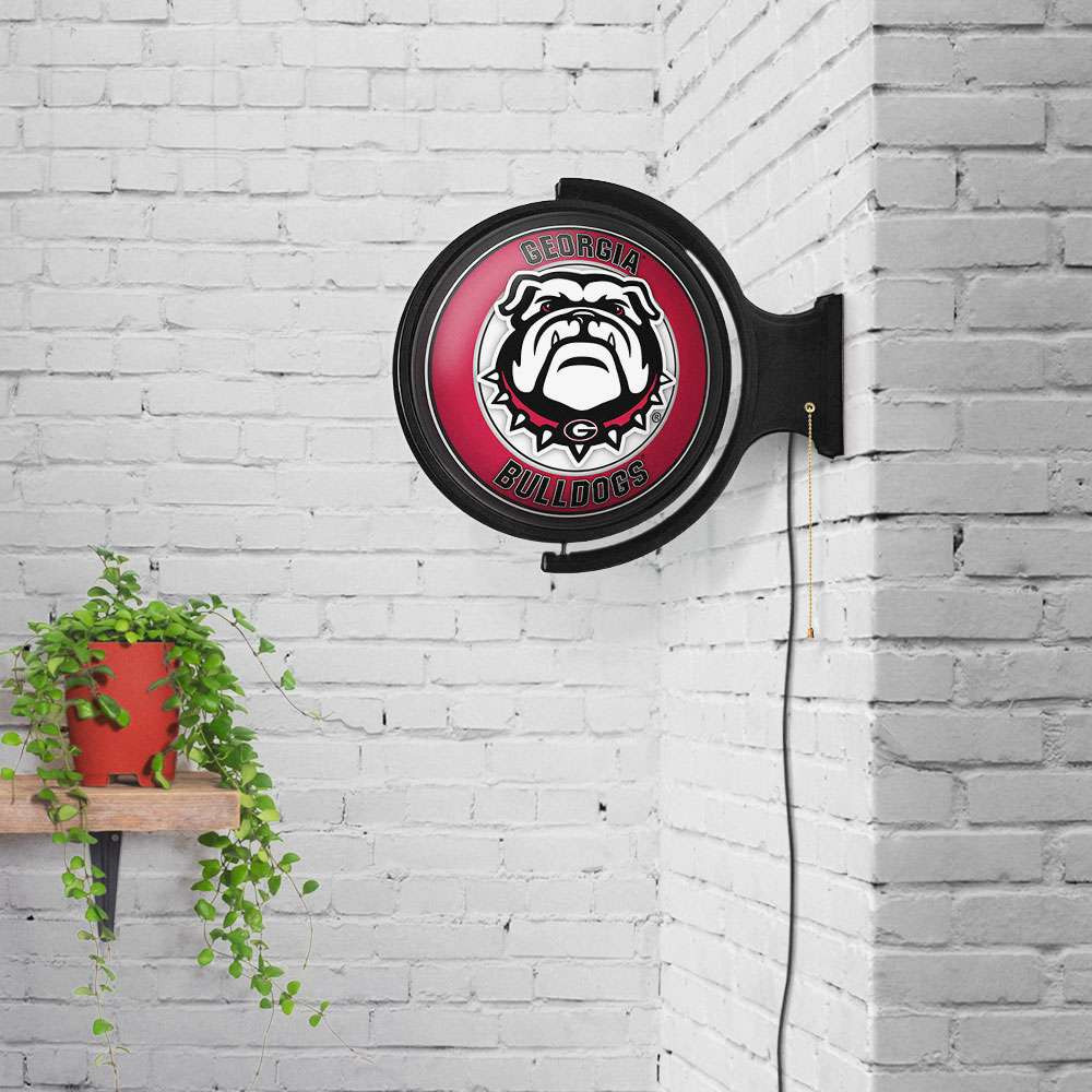 Georgia Bulldogs: Uga - Original Round Rotating Lighted Wall Sign