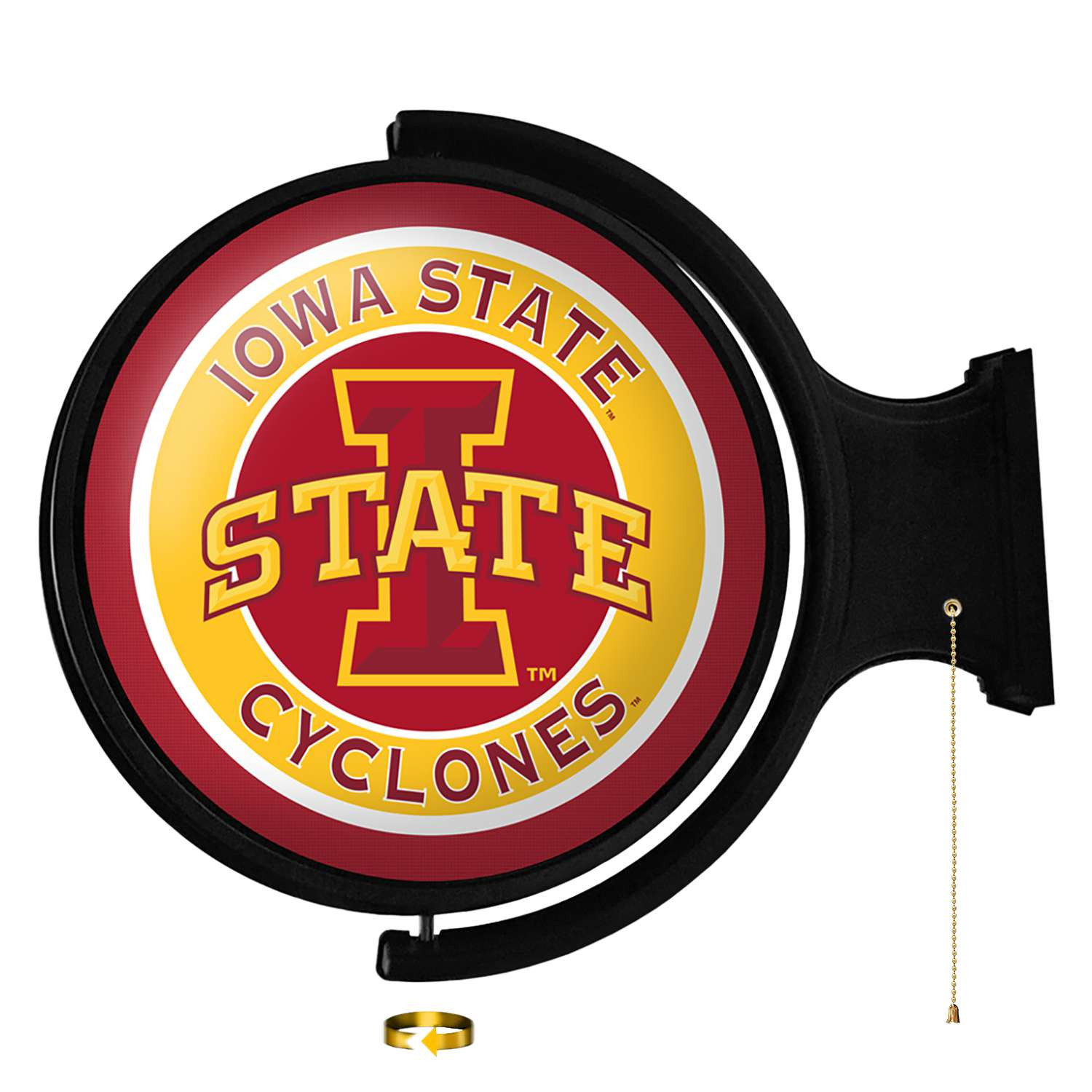Iowa State Cyclones: Original Round Rotating Lighted Wall Sign