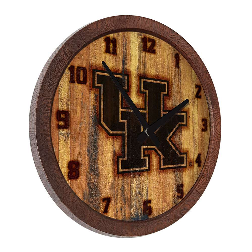 Kentucky Wildcats: Branded Faux Barrel Top Wall Clock