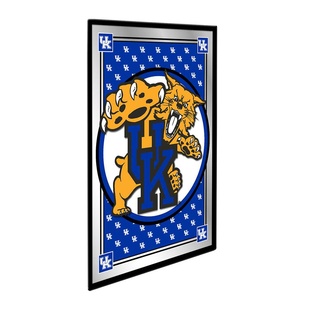Kentucky Wildcats: Team Spirit, Mascot - Framed Mirrored Wall Sign - Blue