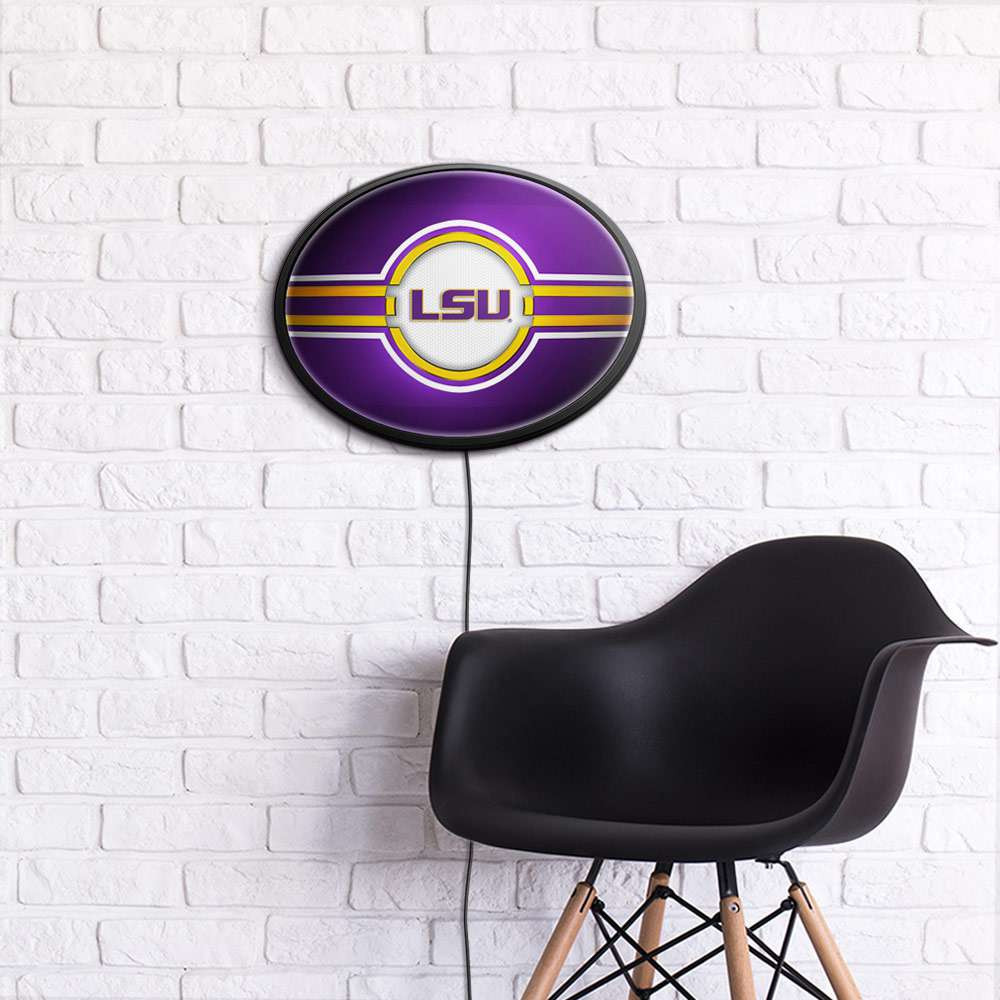 LSU Tigers: LSU - Oval Slimline Lighted Wall Sign