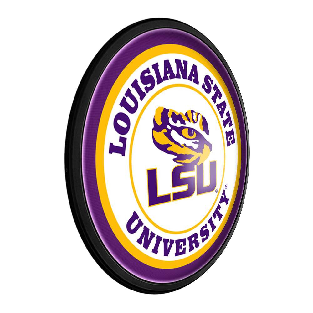 LSU Tigers: Round Slimline Lighted Wall Sign