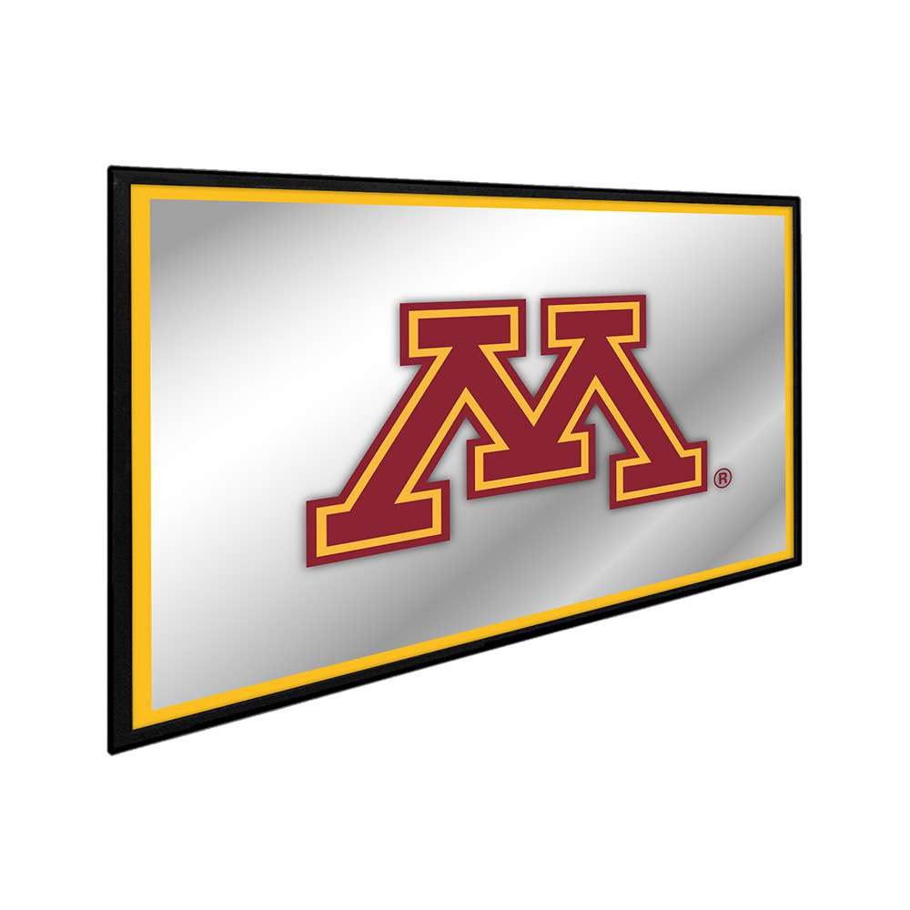 Minnesota Golden Gophers: Framed Mirrored Wall Sign - Gold Edge