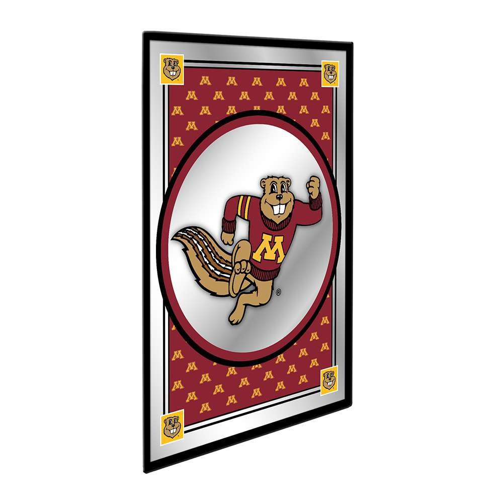 Minnesota Golden Gophers: TEam Spirit, Mascot - Framed Mirrored Wall Sign