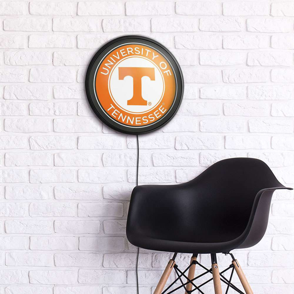 Tennessee Volunteers: Round Slimline Lighted Wall Sign