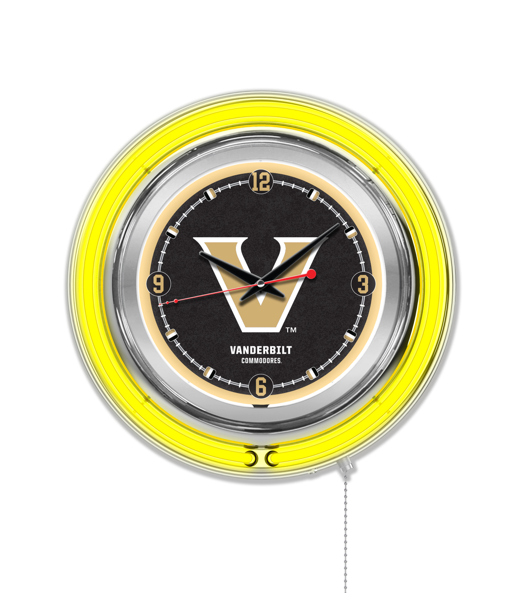 Vanderbilt Commodores Double Neon Wall Clock