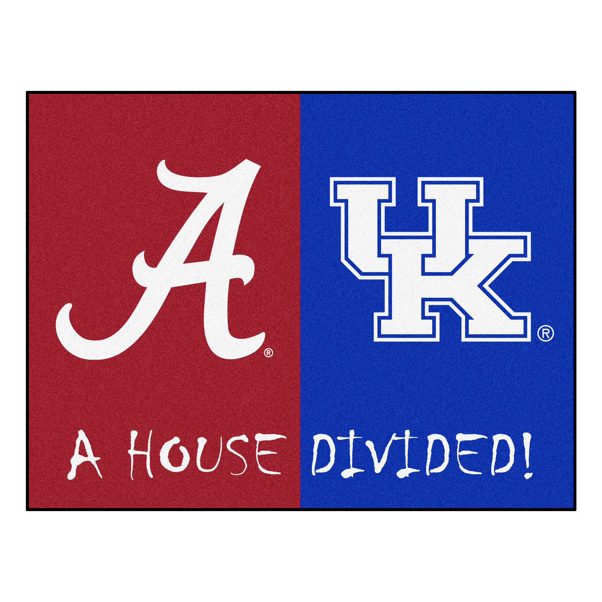 Alabama Crimson Tide/Kentucky Wildcats House Divided Mat