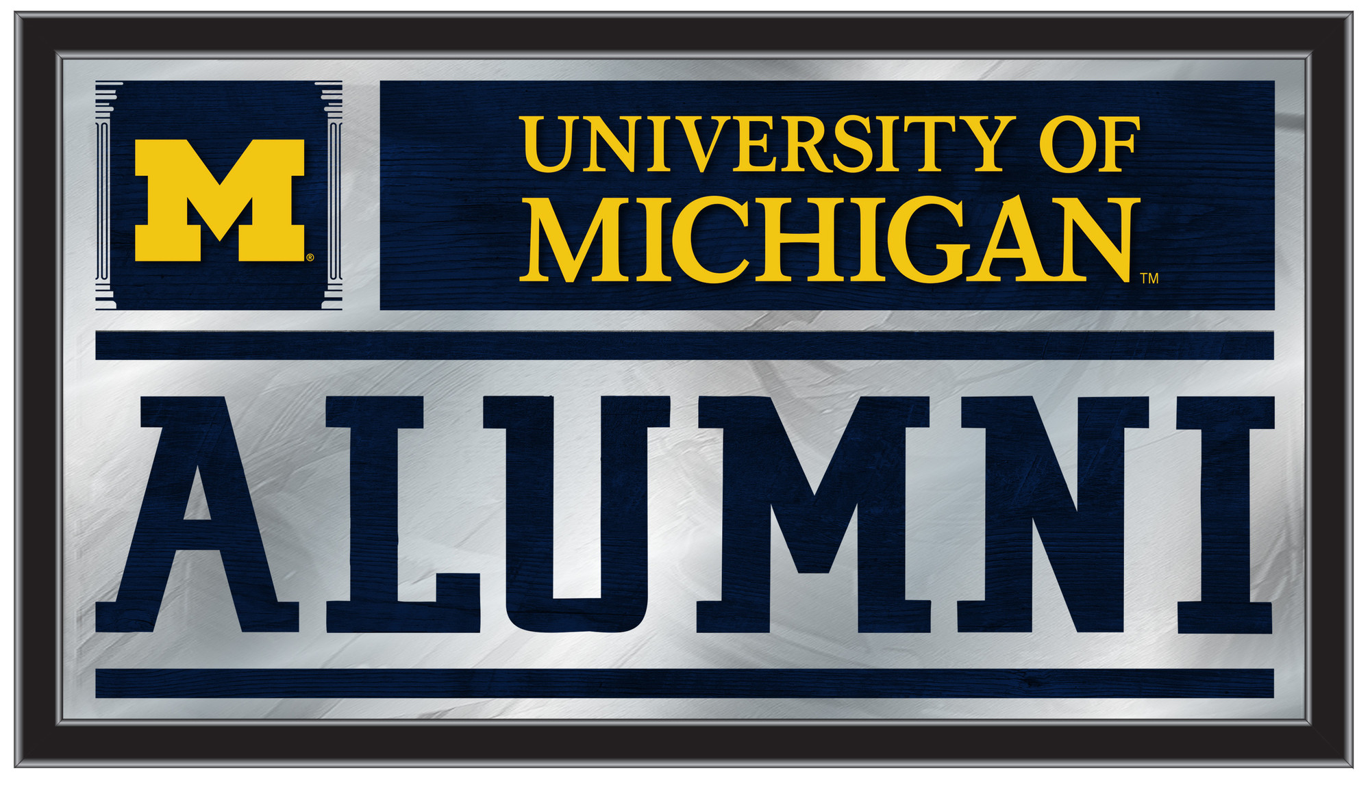Michigan Wolverines Alumni Wall Mirror