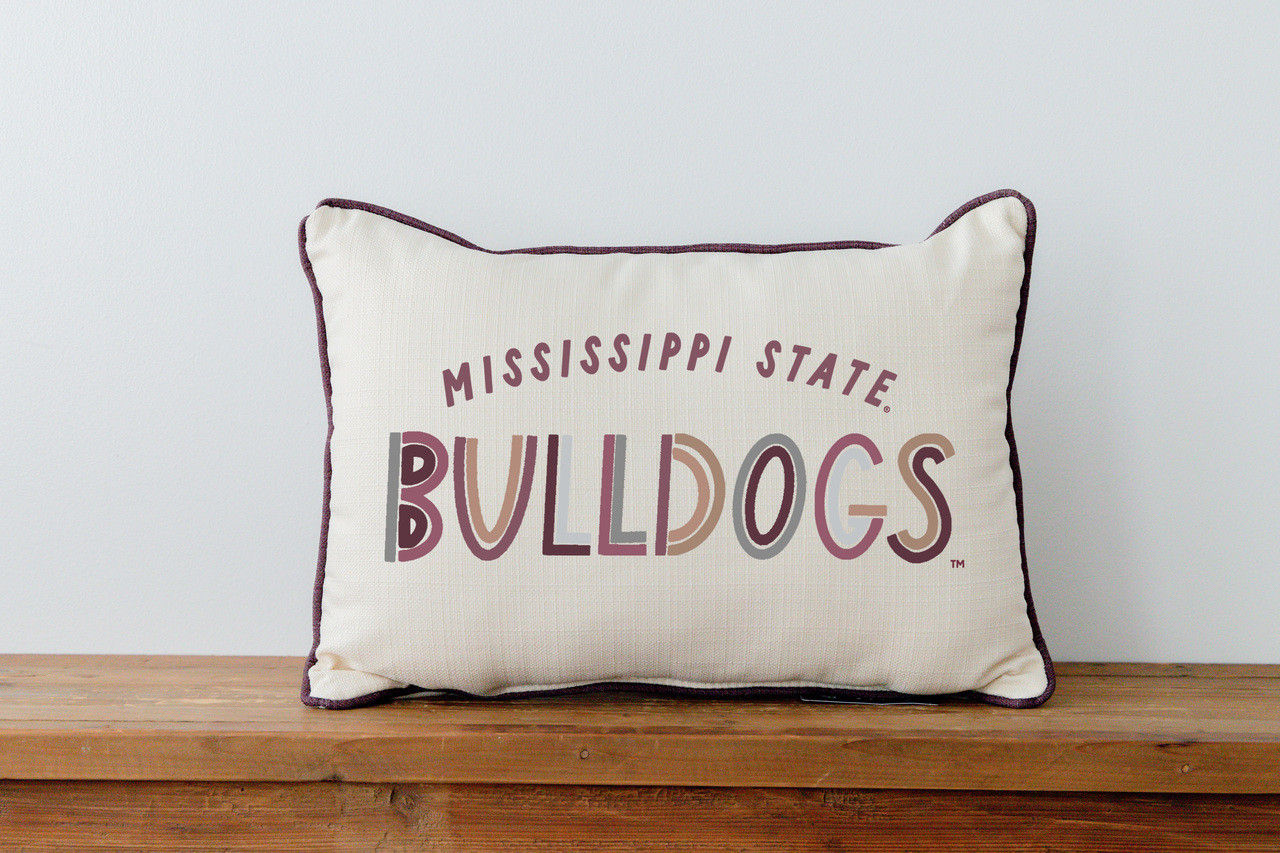 Mississippi State Bulldogs Poster Press Throw Pillow