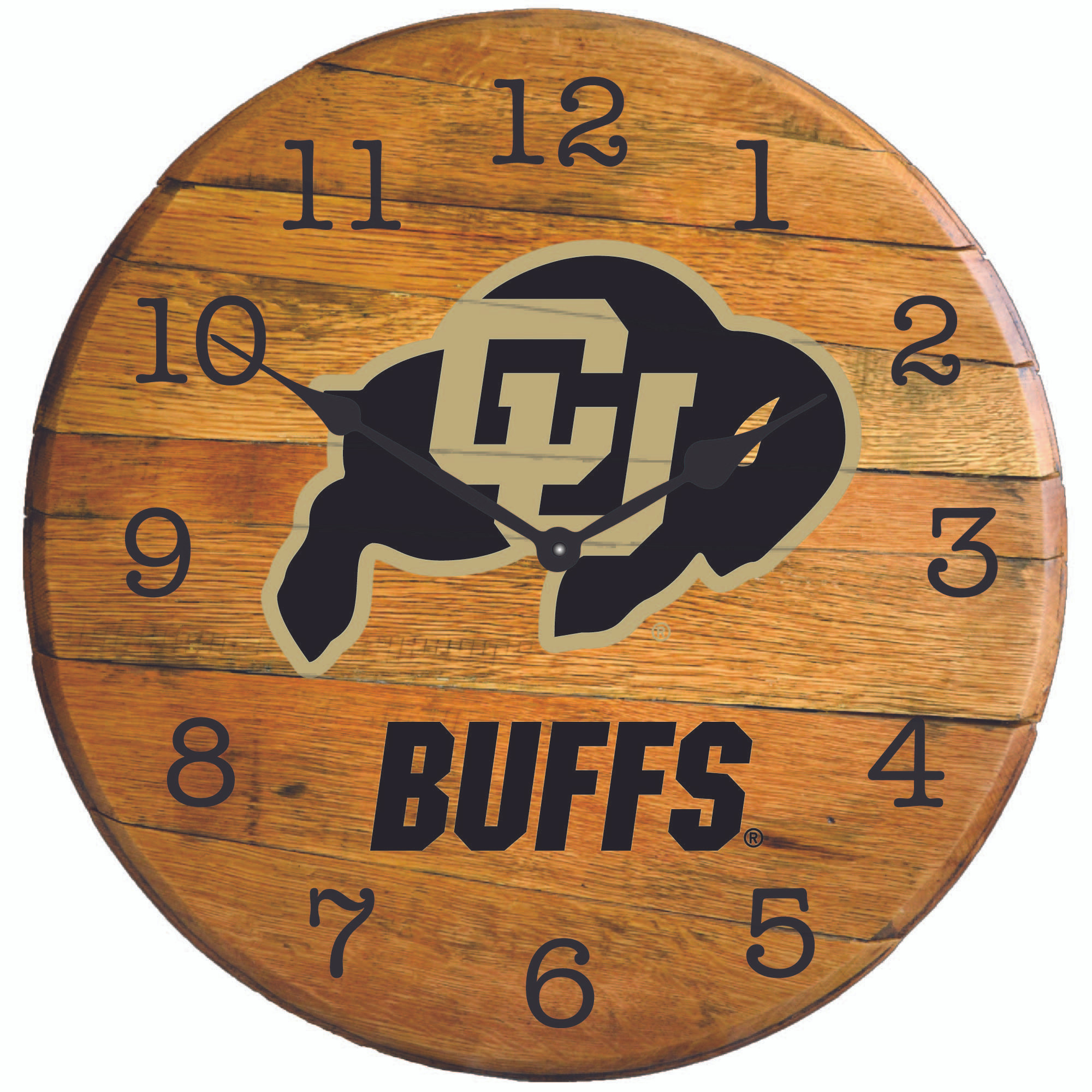 Colorado Buffaloes 21" Barrel Team Logo Clock