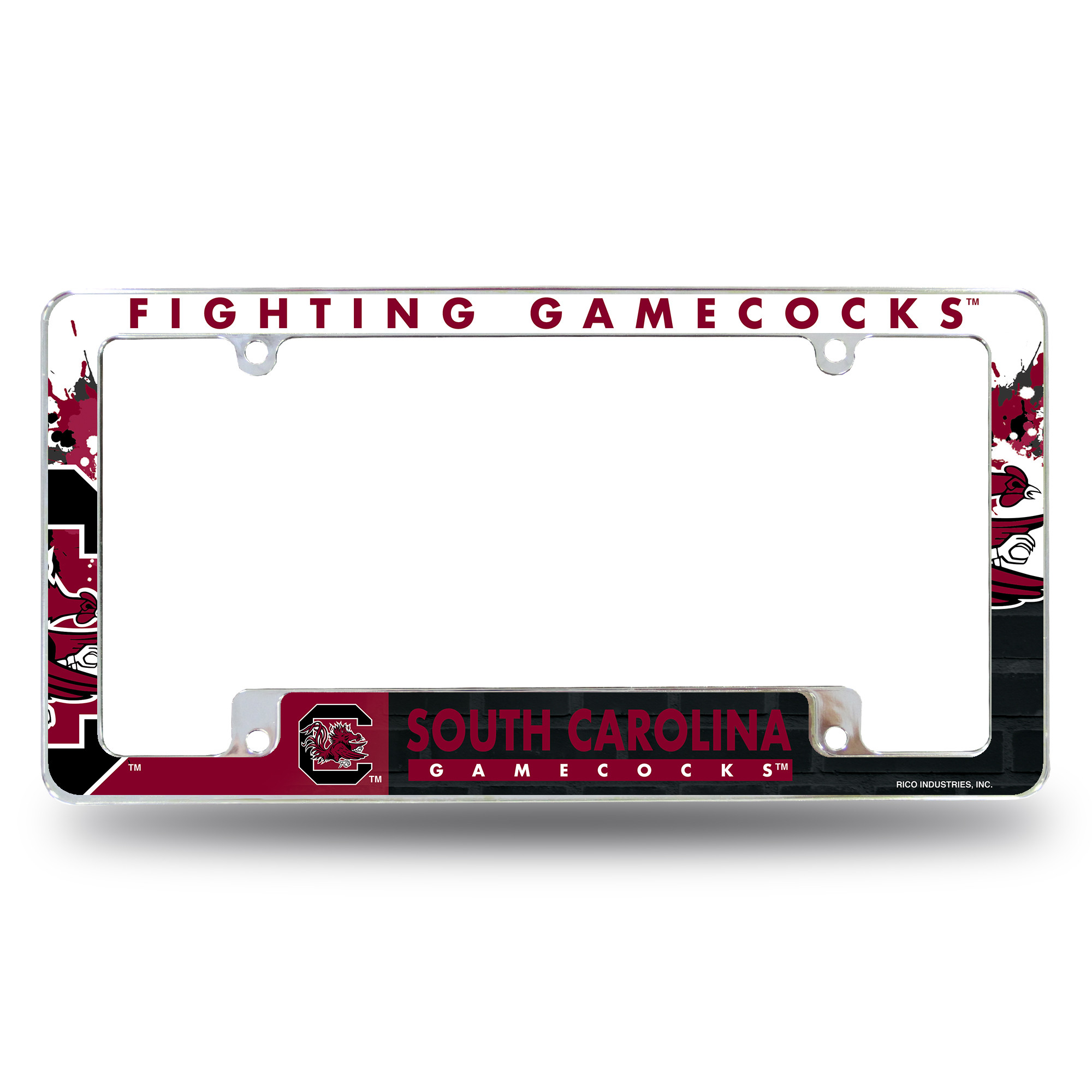 South Carolina Gamecocks Primary Chrome License Plate Frame