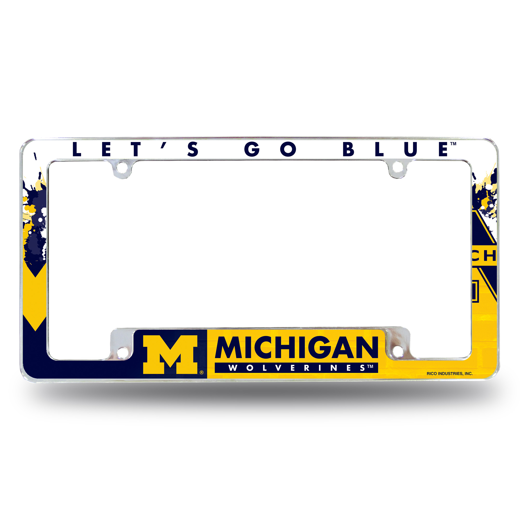 Michigan Wolverines Primary Chrome License Plate Frame
