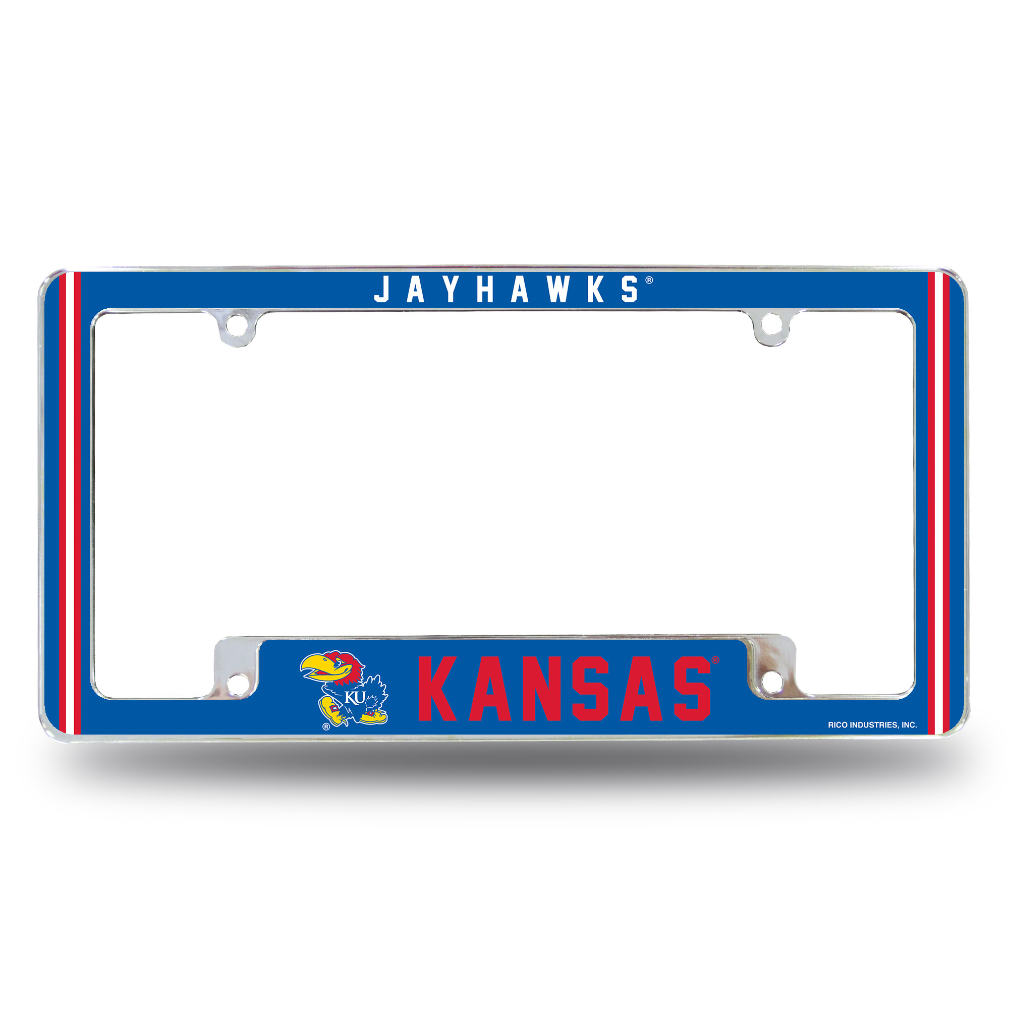 Kansas Jayhawks Classic Chrome License Plate Frame