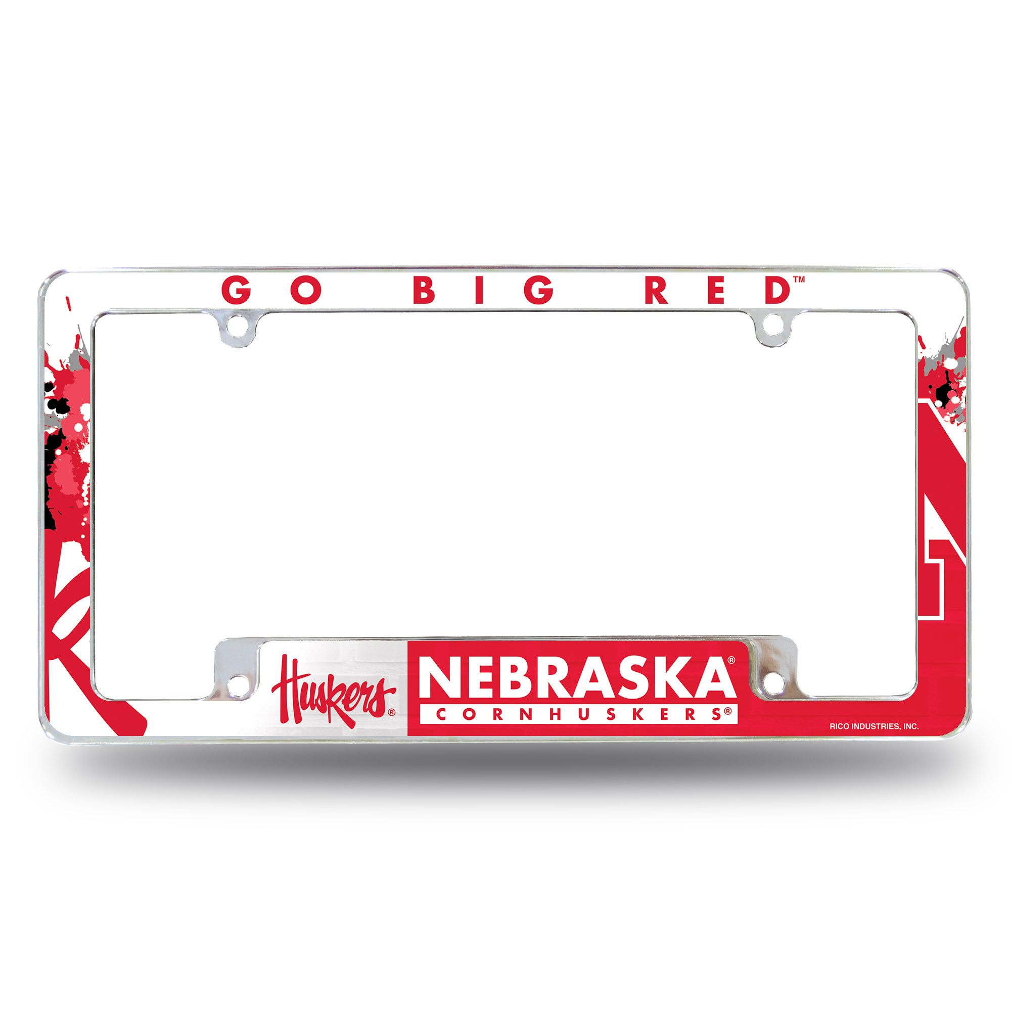 Nebraska Huskers Primary Chrome License Plate Frame