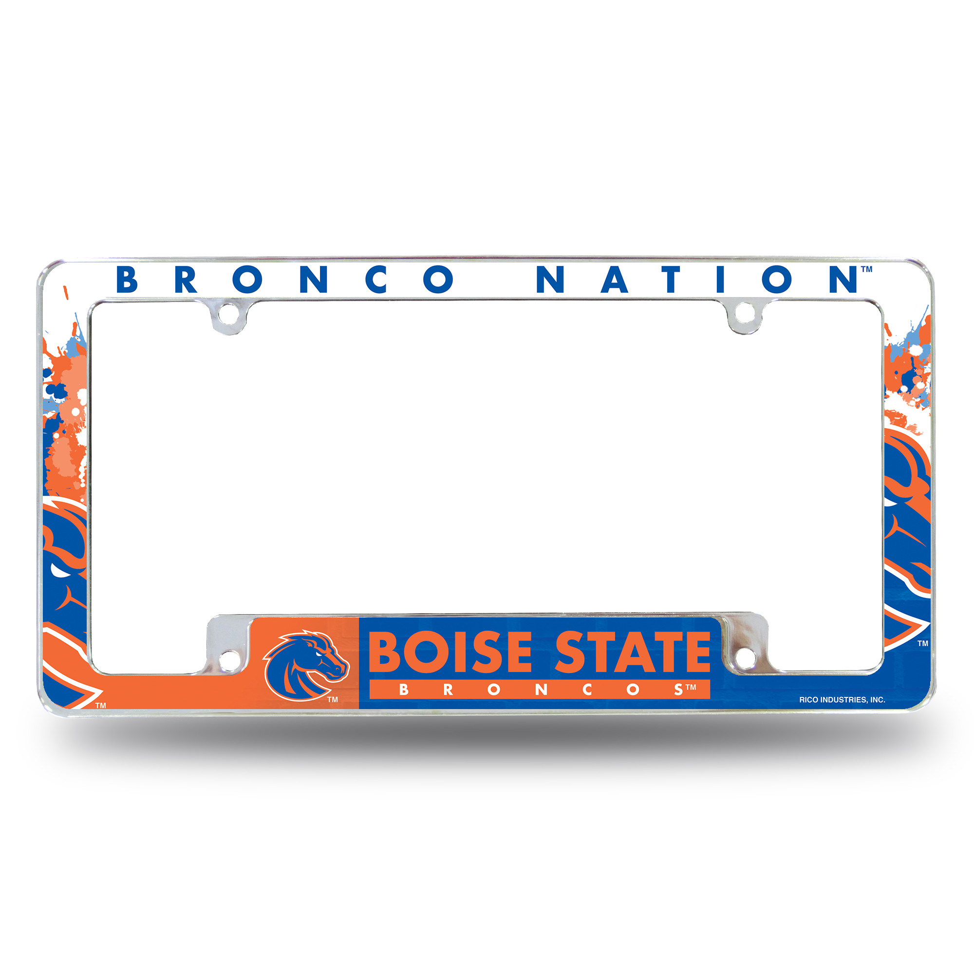 Boise State Broncos Primary Chrome License Plate Frame