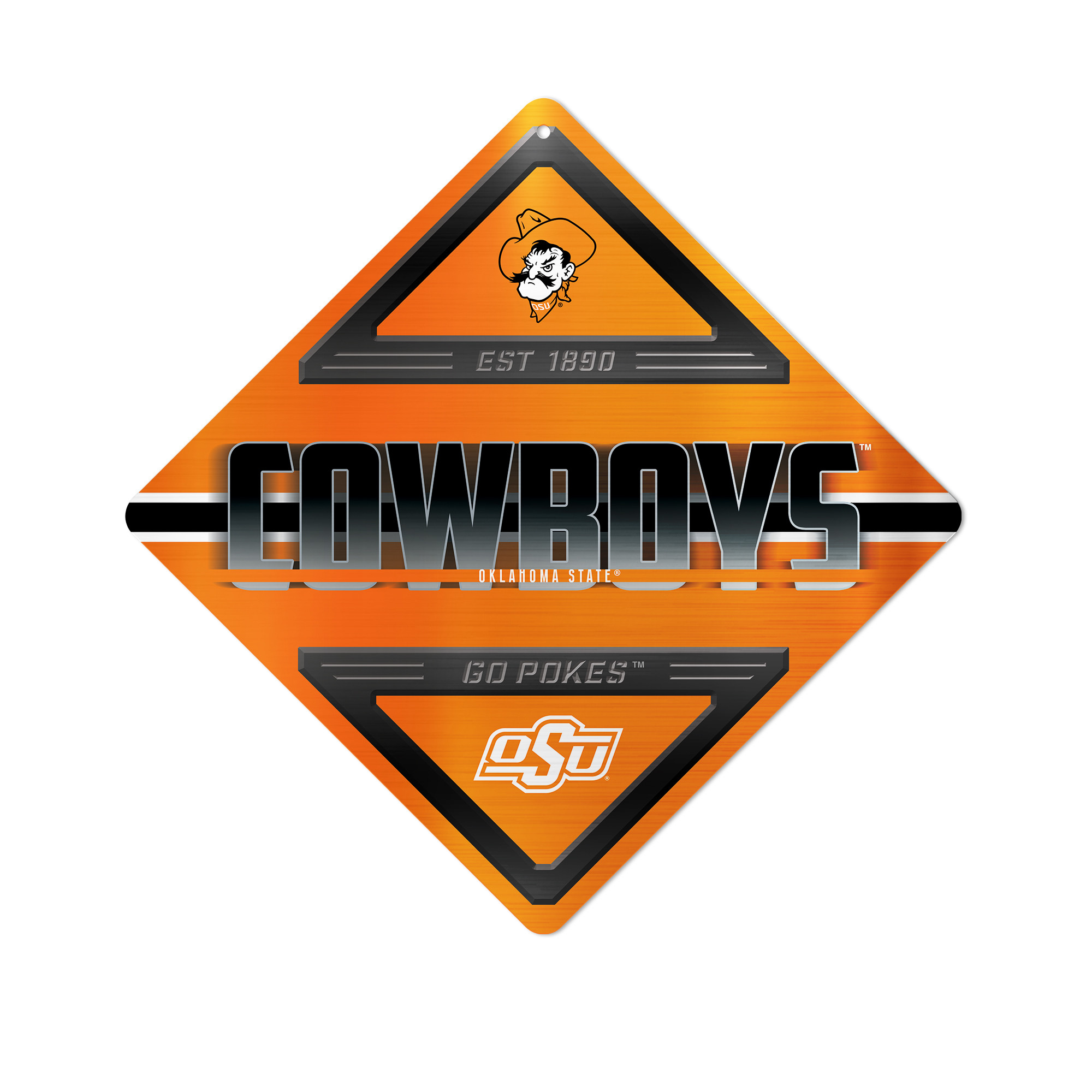 Oklahoma State Cowboys Metal Wall Sign