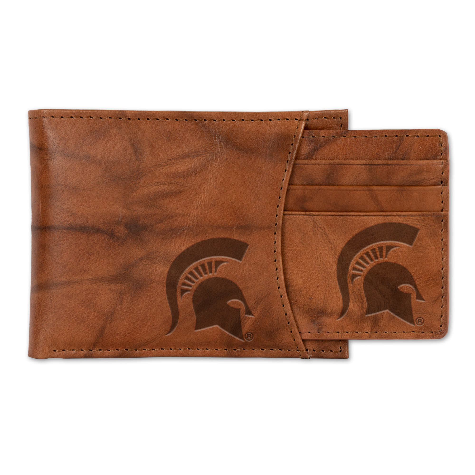 Michigan State Spartans Genuine Leather Slider Wallet
