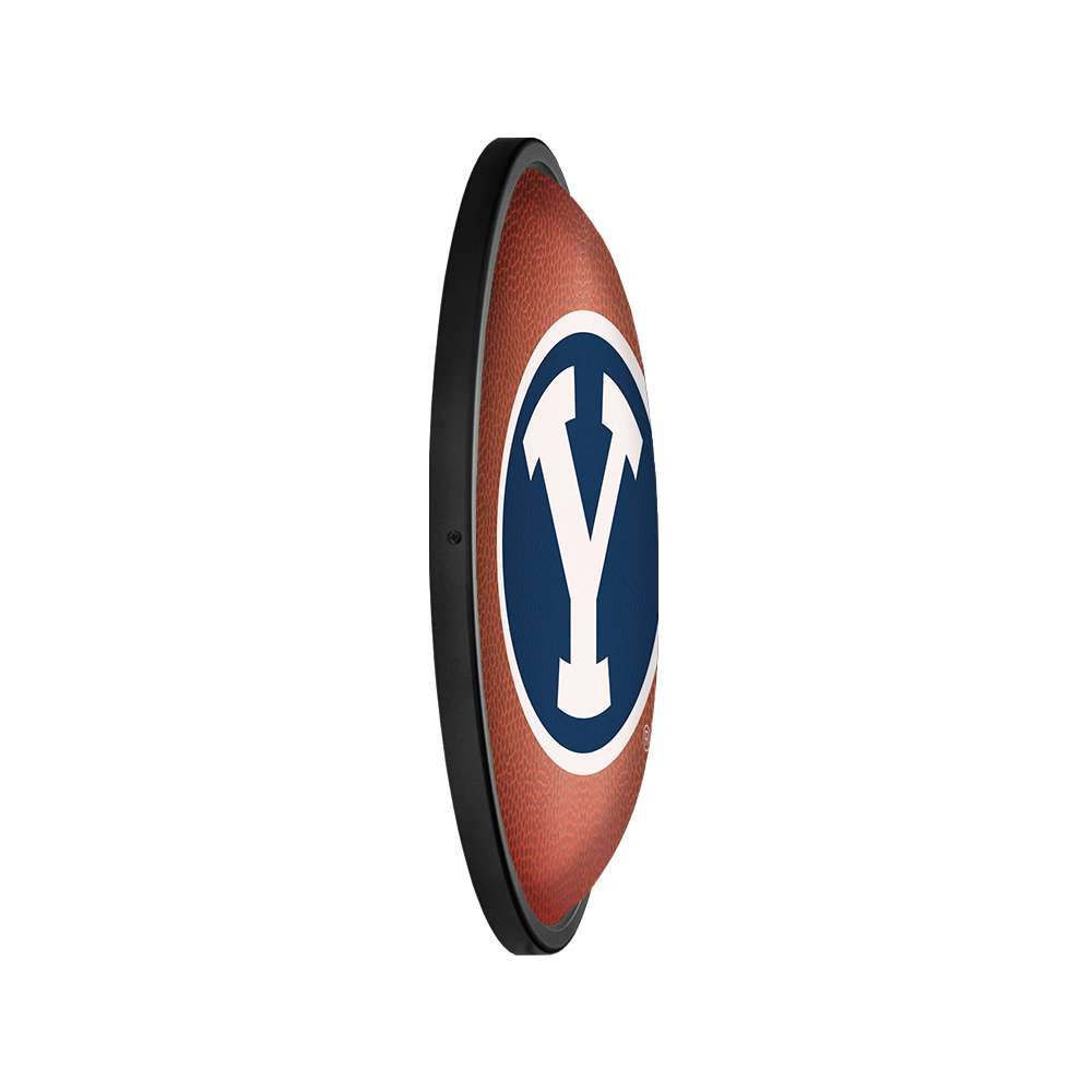 BYU Cougars: Pigskin - Oval Slimline Lighted Wall Sign