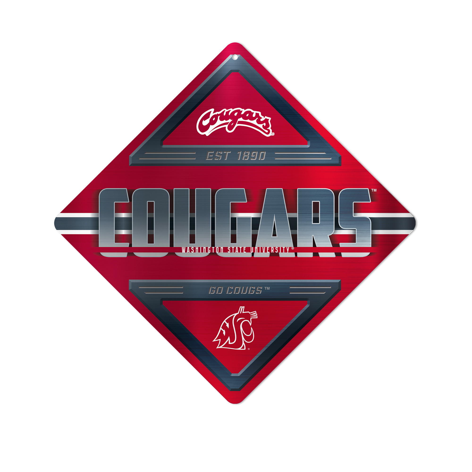 Washington State Cougars Metal Wall Sign