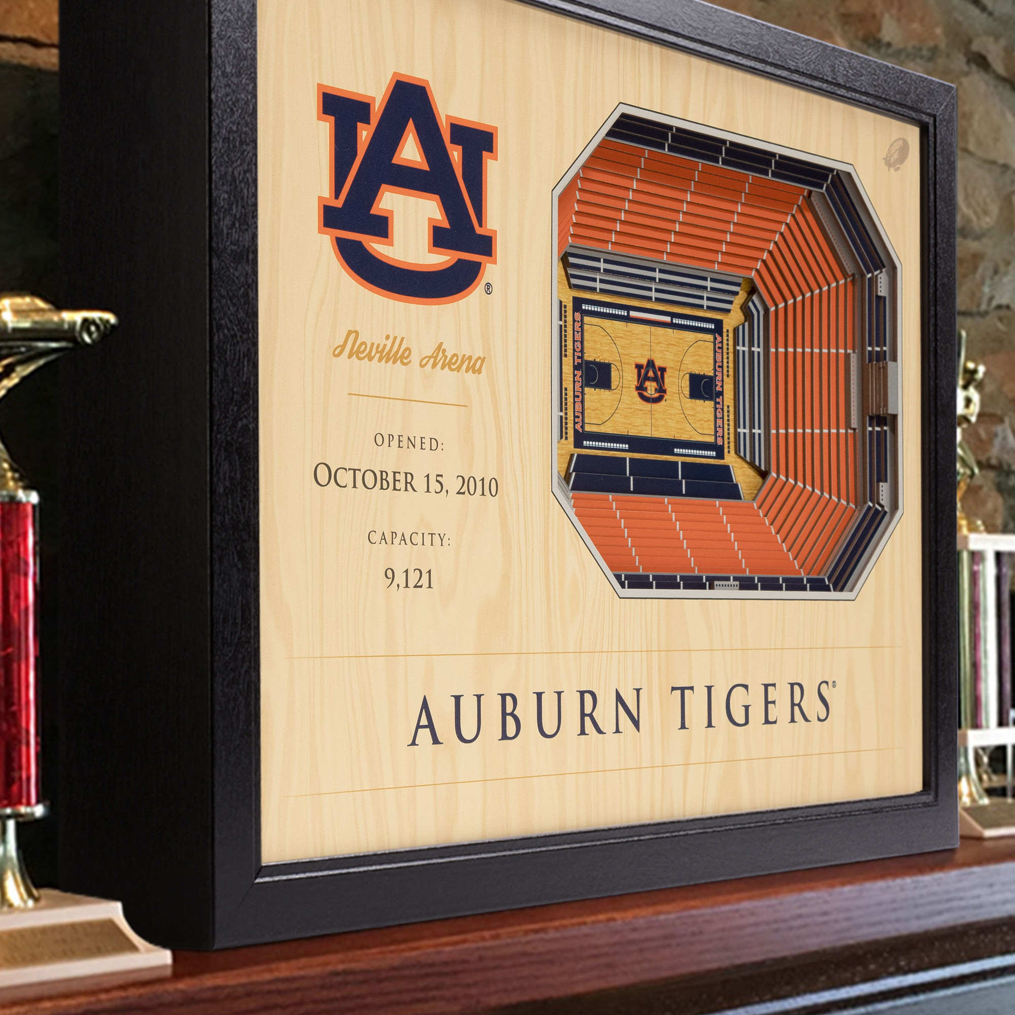 Auburn Tigers Basketball 25 Layer Stadiumview Wall Art