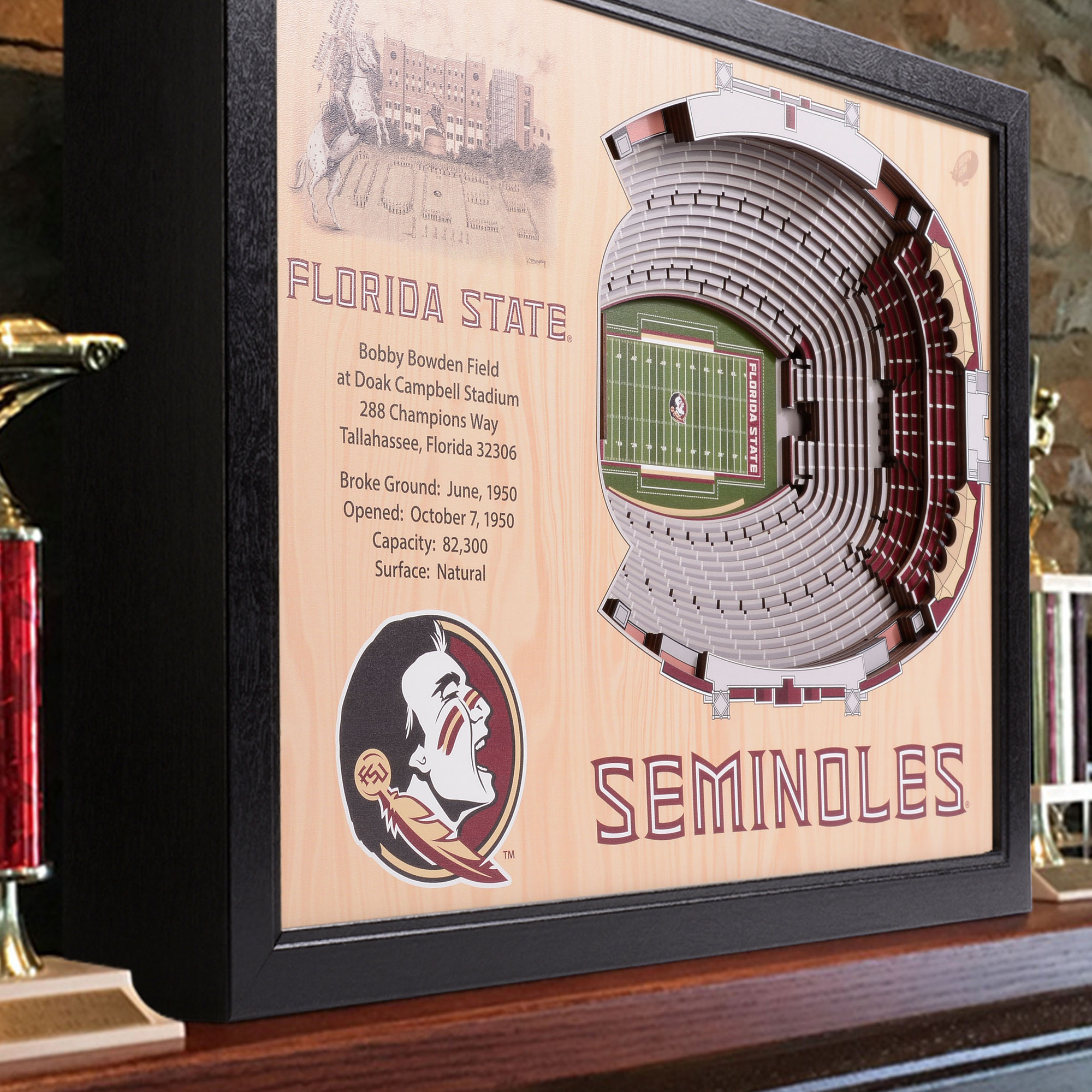 FSU Seminoles Football 25-Layer StadiumView Wall Art