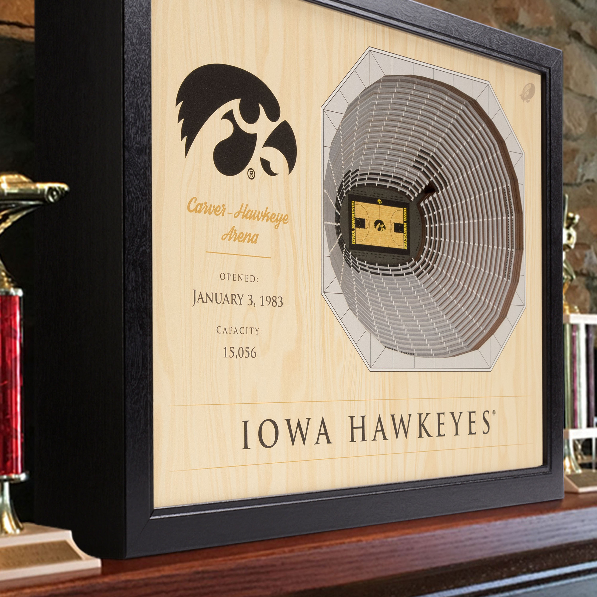 Iowa Hawkeyes Basketball 25-Layer StadiumView Wall Art