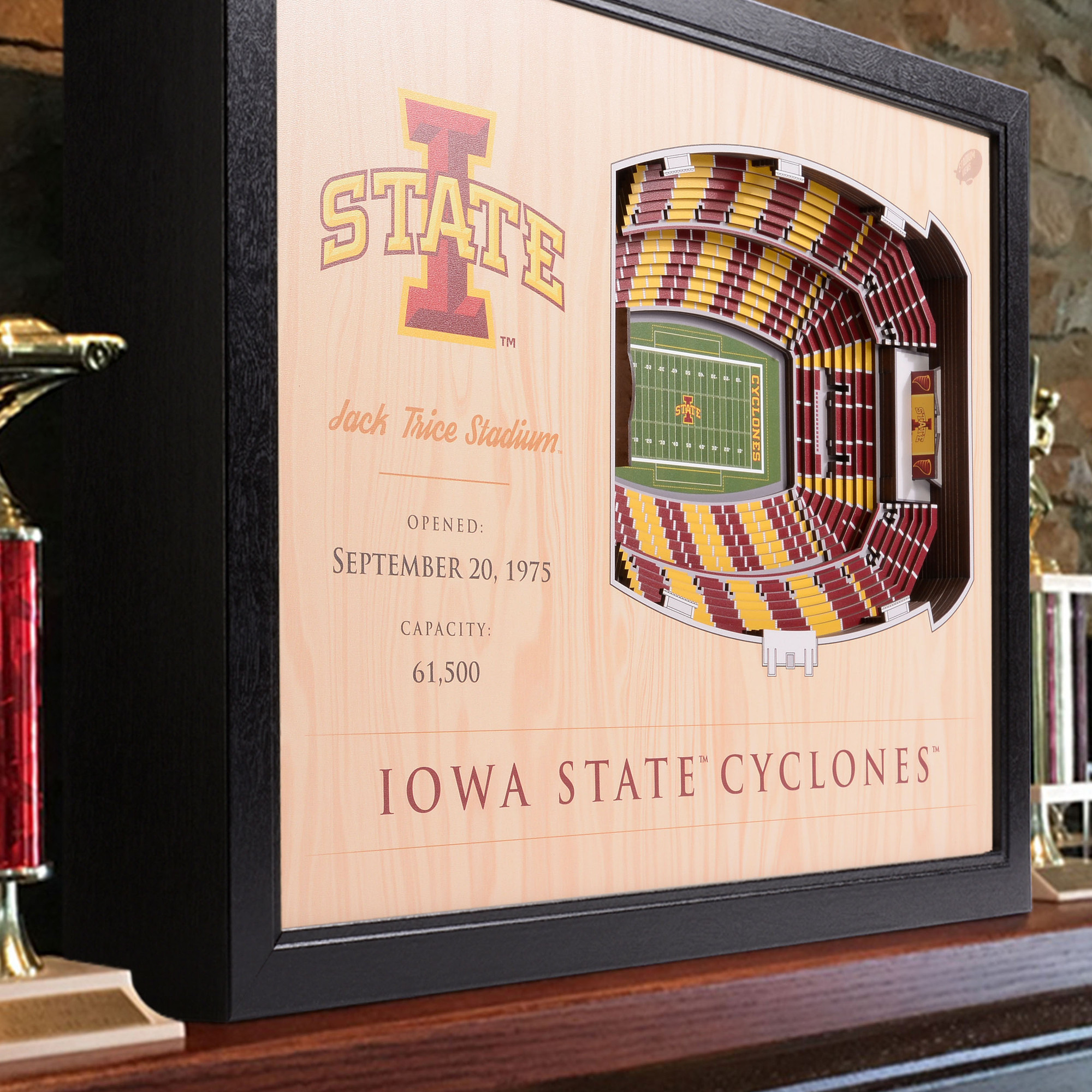 Iowa State Cyclones 25 Layer Stadiumview Wall Art