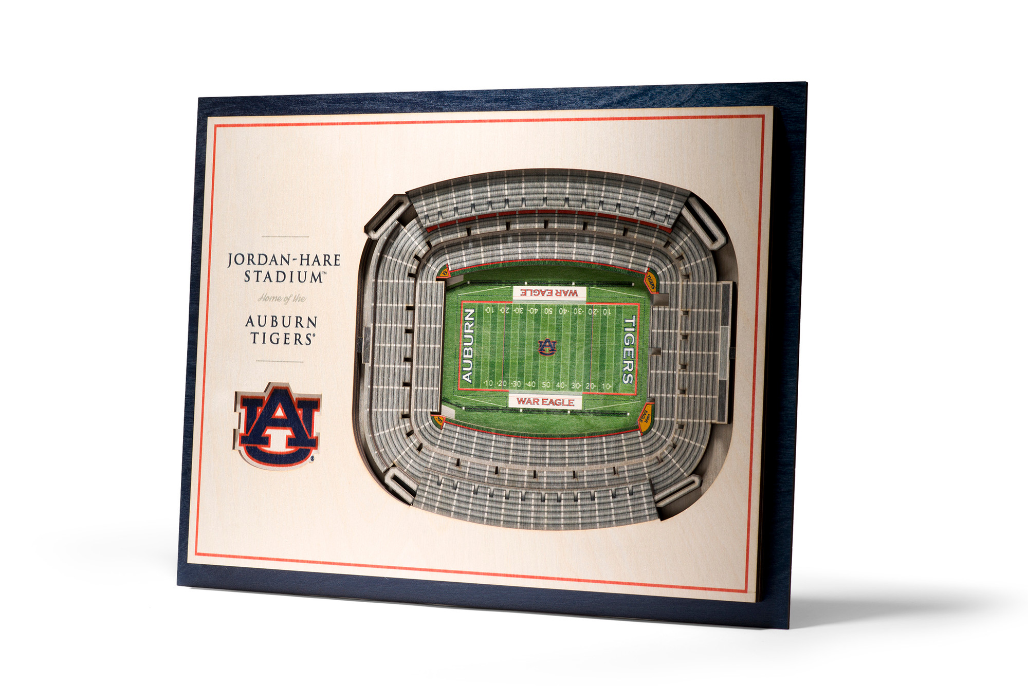 Auburn Tigers 5-Layer StadiumView 3D Wall Art