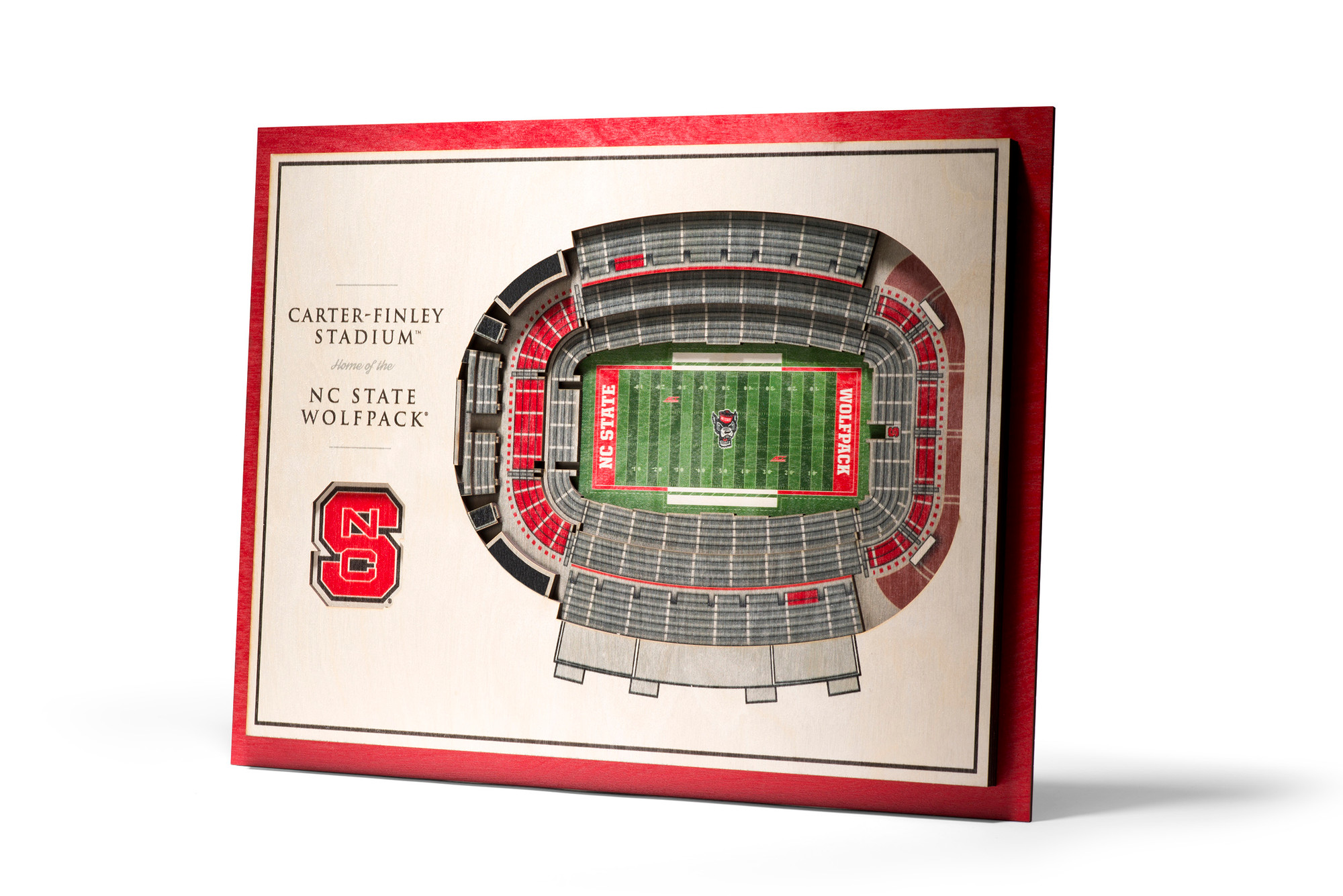 NC State Wolfpack 5-Layer StadiumView 3D Wall Art