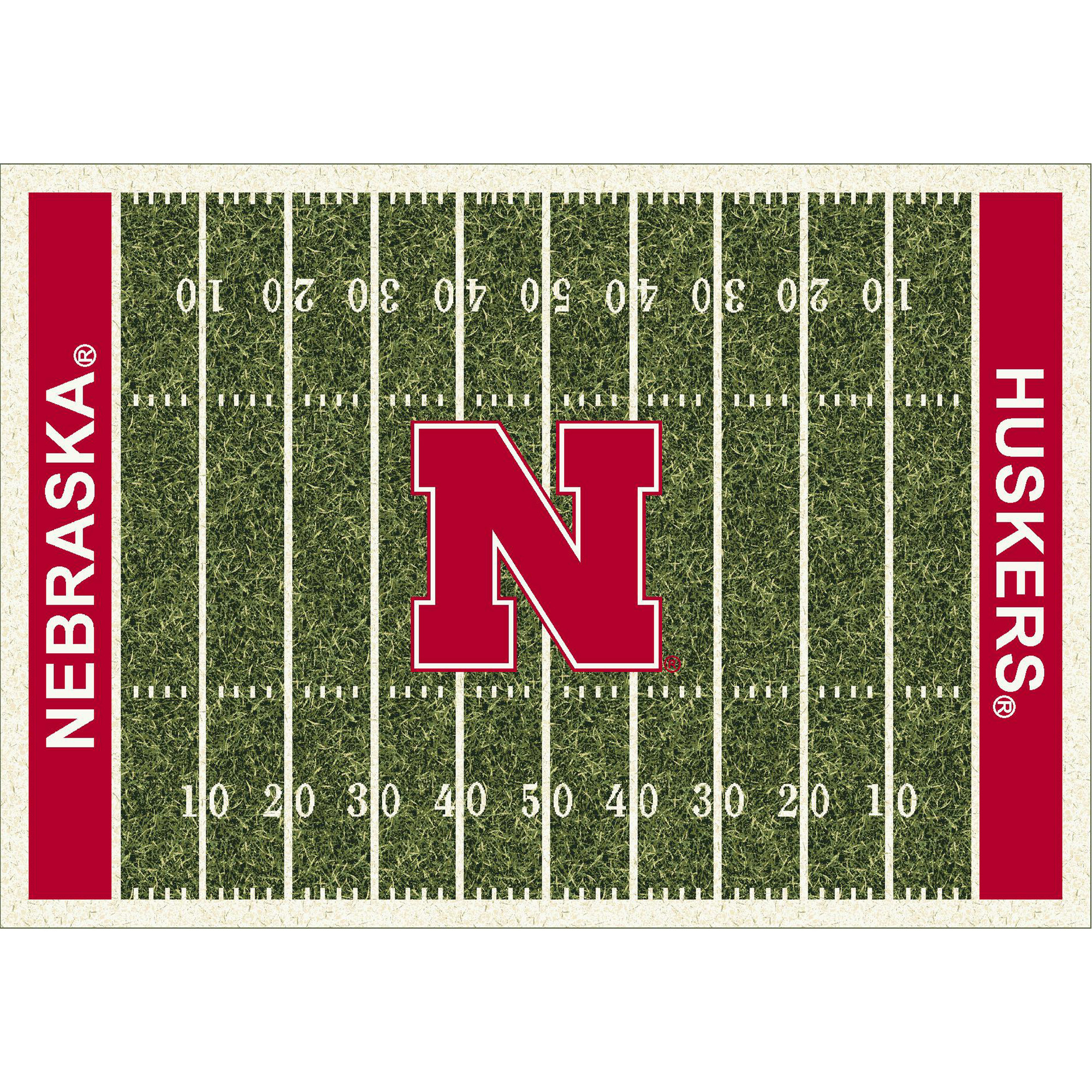 Nebraska Huskers Football Field Rug