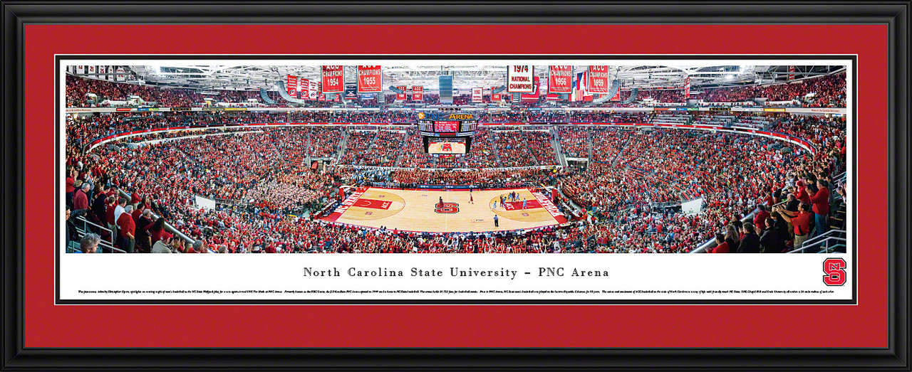 NC State Wolfpack Panoramic Photo Deluxe Matted Frame - Basketball