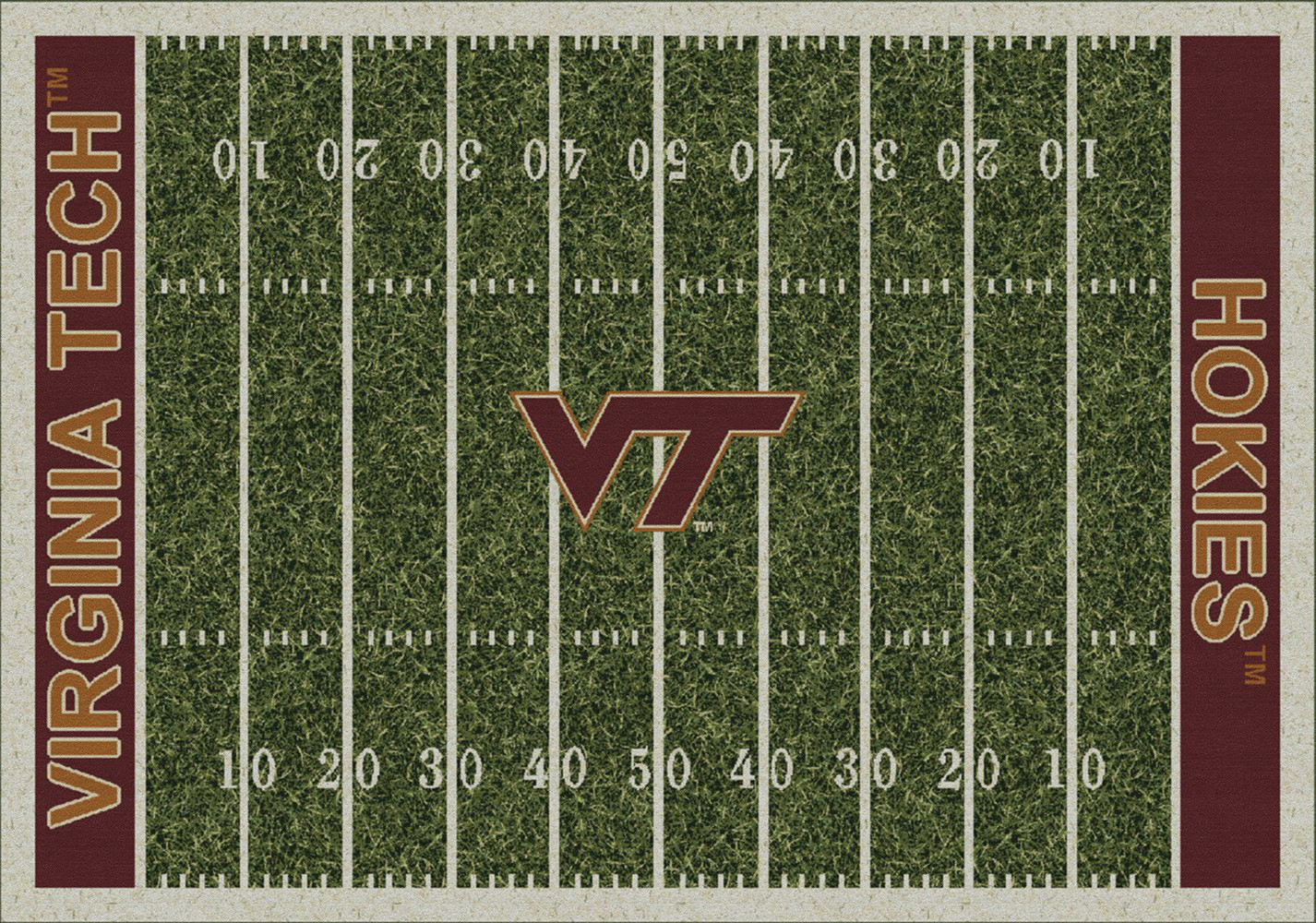 Virginia Tech Hokies Football Field Rug