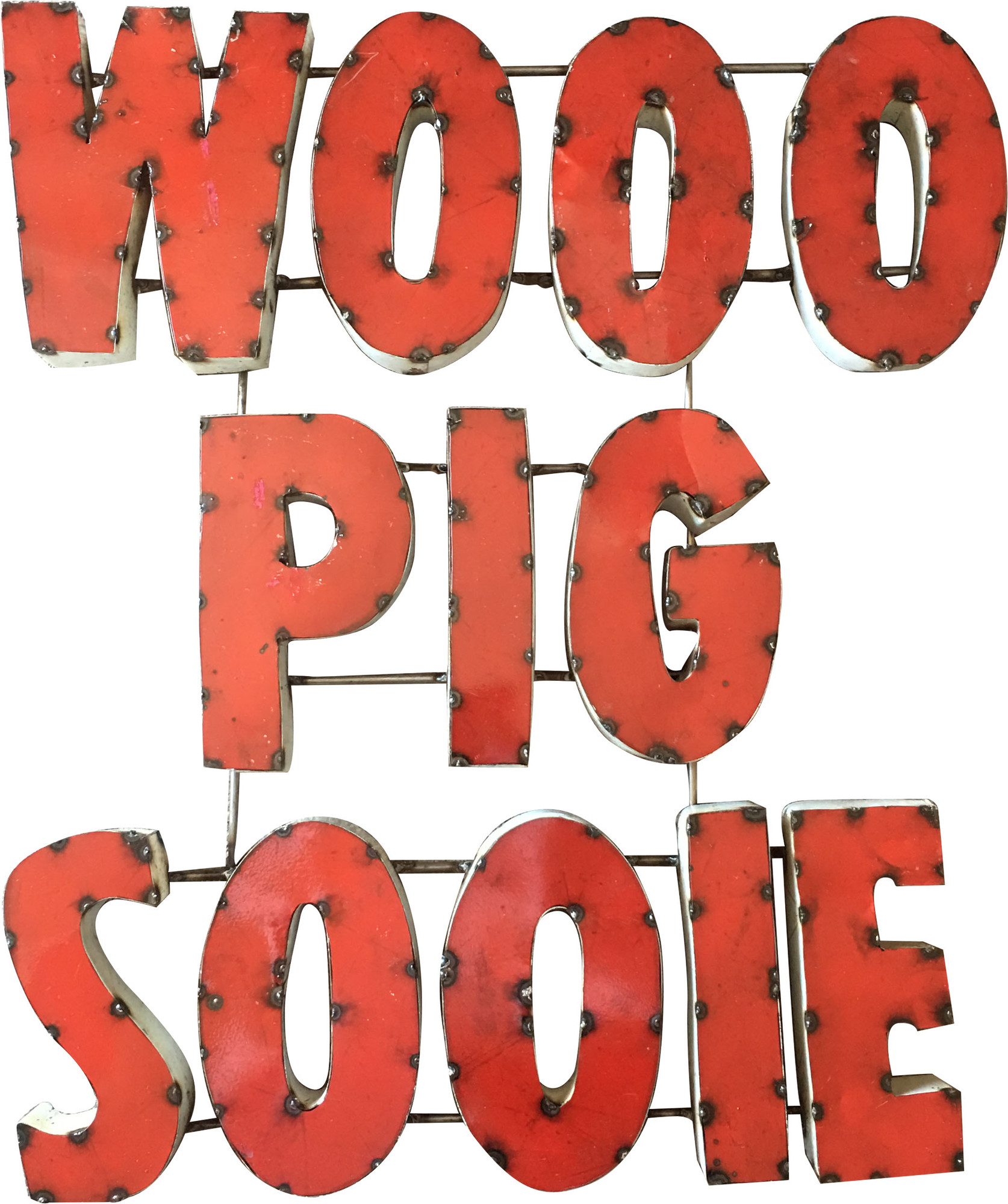 Arkansas Razorbacks Recycled Metal Wall Decor Woo Pig