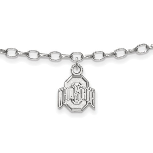 Ohio State Buckeyes Sterling Silver Ankle Bracelet