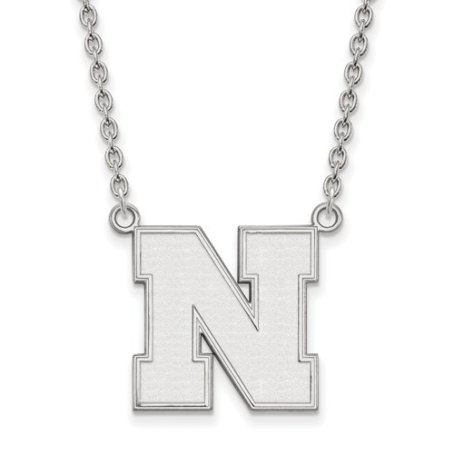 Nebraska Huskers N Sterling Silver Pendant Necklace