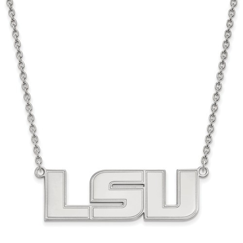 LSU Tigers Logo Sterling Silver Necklace