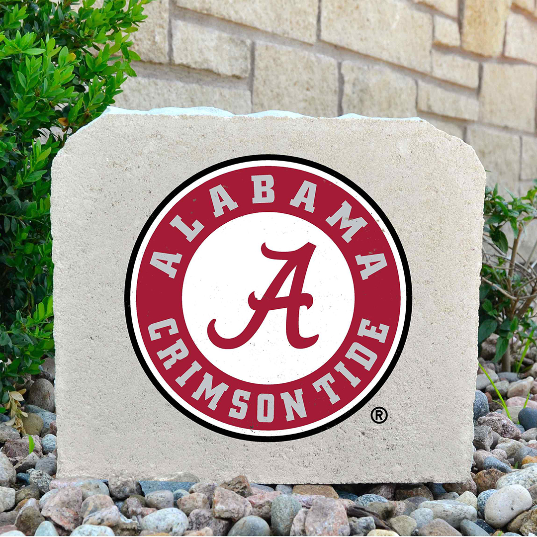 Alabama Crimson Tide Decorative Stone Circular Logo - Medium