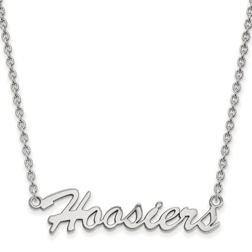 Indiana Hoosiers Script Logo Sterling Silver Necklace