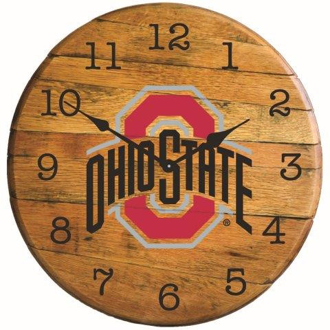 Ohio State Buckeyes 21" Barrel Team Logo Clock