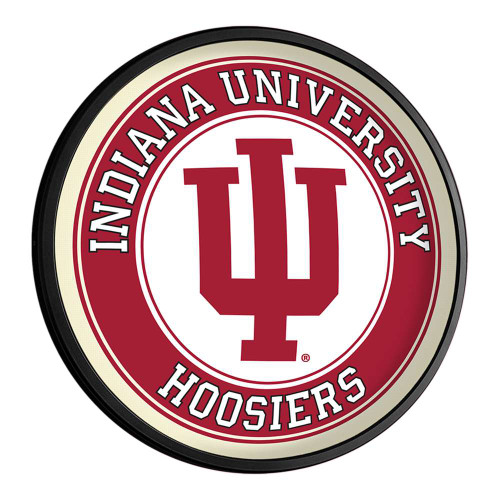 Indiana Hoosiers: Round Slimline Lighted Wall Sign