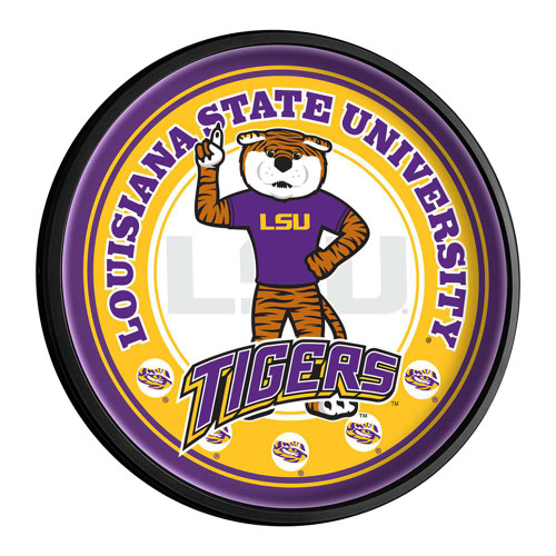 LSU Tigers: Mike The Tiger - Round Slimline Lighted Wall Sign