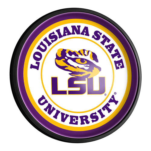 LSU Tigers: Round Slimline Lighted Wall Sign