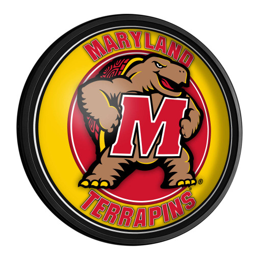 Maryland Terrapins Mascot - Round Slimline Lighted Wall Sign