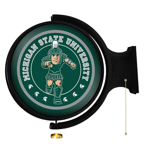 Michigan State Spartans: Sparty - Original Round Rotating Lighted Wall Sign