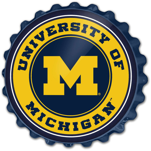 Michigan Wolverines: Bottle Cap Wall Sign