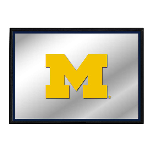 Michigan Wolverines: Framed Mirrored Wall Sign