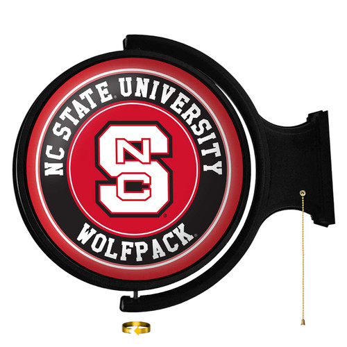 NC State Wolfpack: Original Round Rotating Lighted Wall Sign