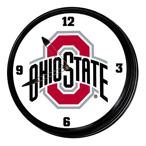 Ohio State Buckeyes: Retro Lighted Wall Clock