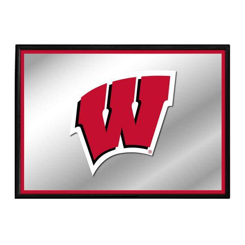 Wisconsin Badgers: Framed Mirrored Wall Sign