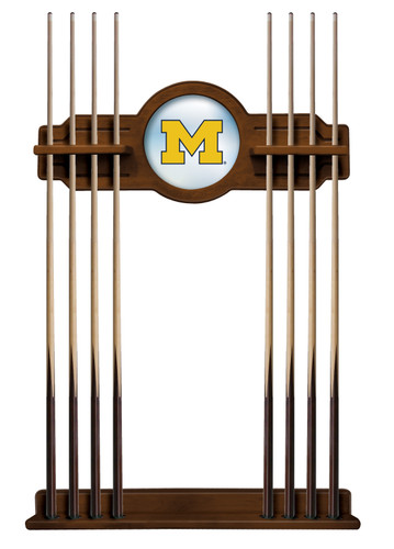 Michigan Wolverines Wood Cue Rack